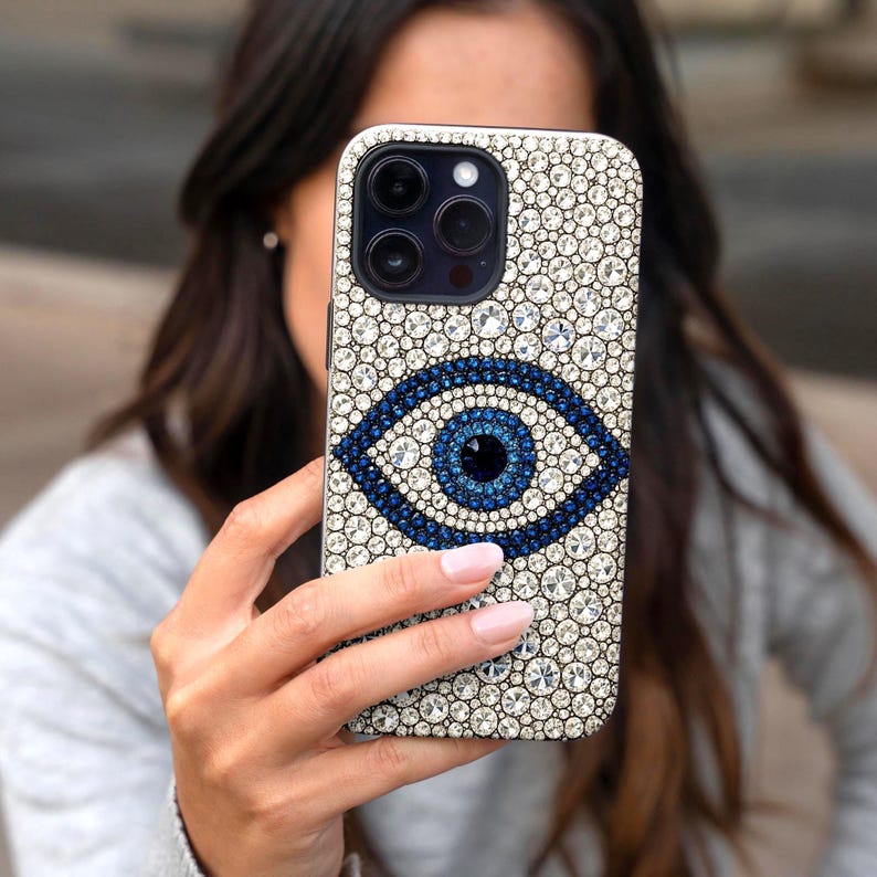 Bling Evil Eye Phone Case for iPhone 17 16 15 14 13 Air Pro Max ...