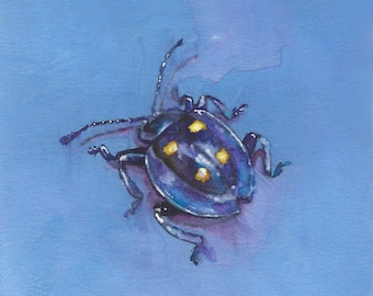 Insect Specimen Watercolor Botanical Wall Decor Art Painting ...