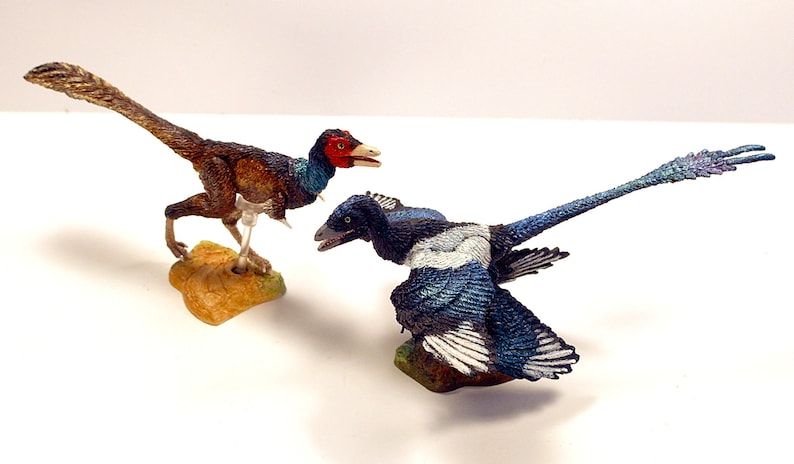 Microraptor 2 Pack Realistic Dinosaur Action Figure Collectible Pose ...
