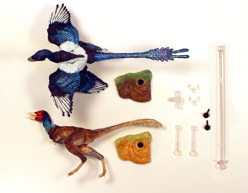 MicroRaptor 2 pack Realistic Dinosaur Action Figure - Etsy 日本