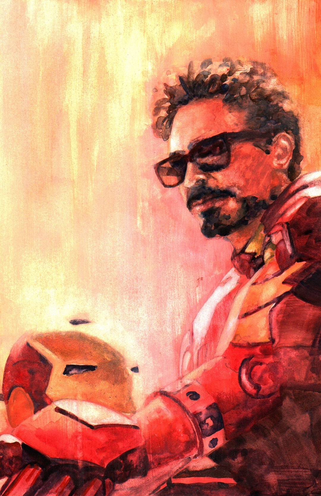 Avengers Print Iron Man Poster Tony Stark Justice League Watercolor ...