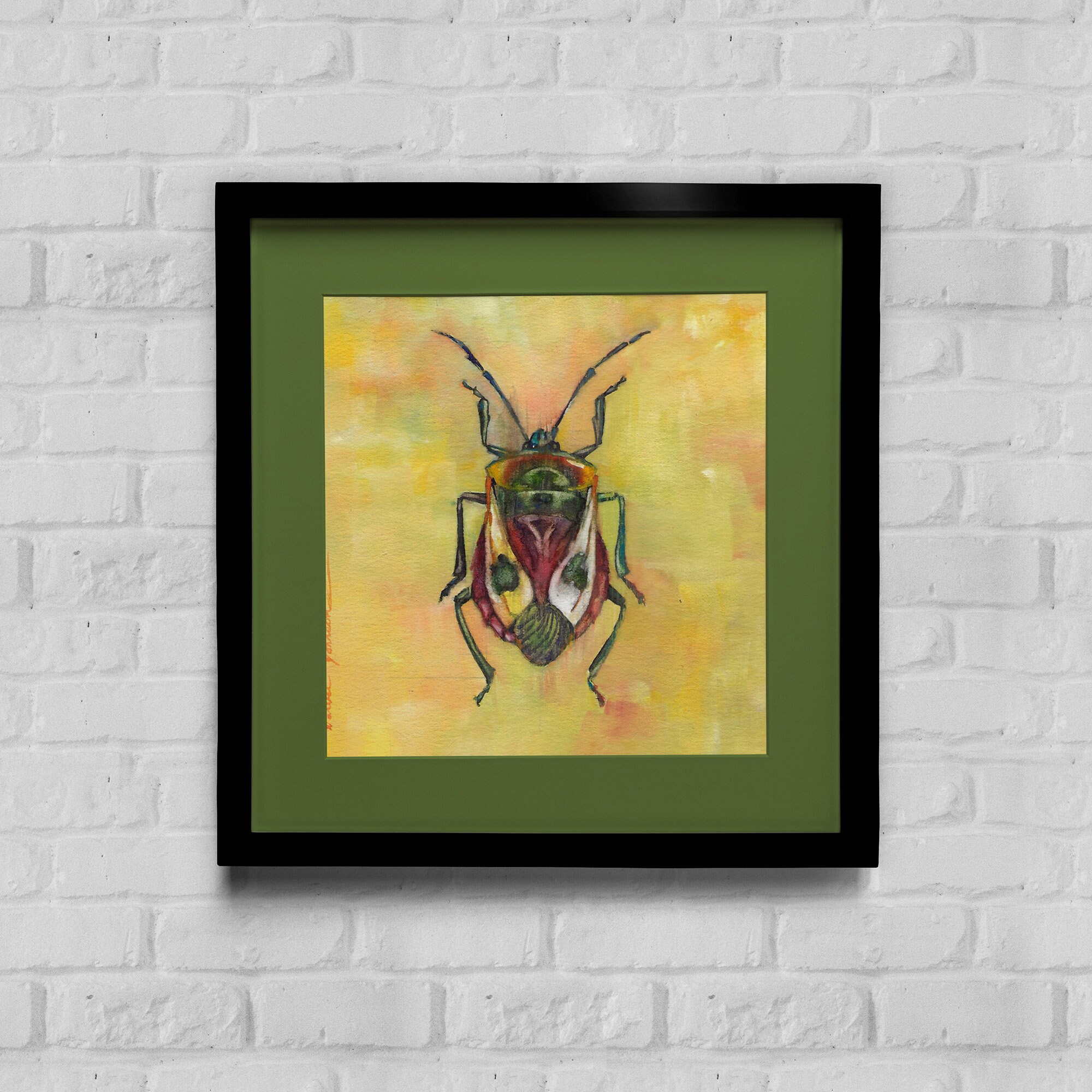 Insect Specimen Watercolor Botanical Wall Decor Art Painting ...