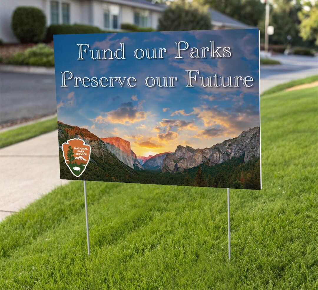 Save Our National Parks Yosemite Protest Yard Sign With Metal Stake - Etsy