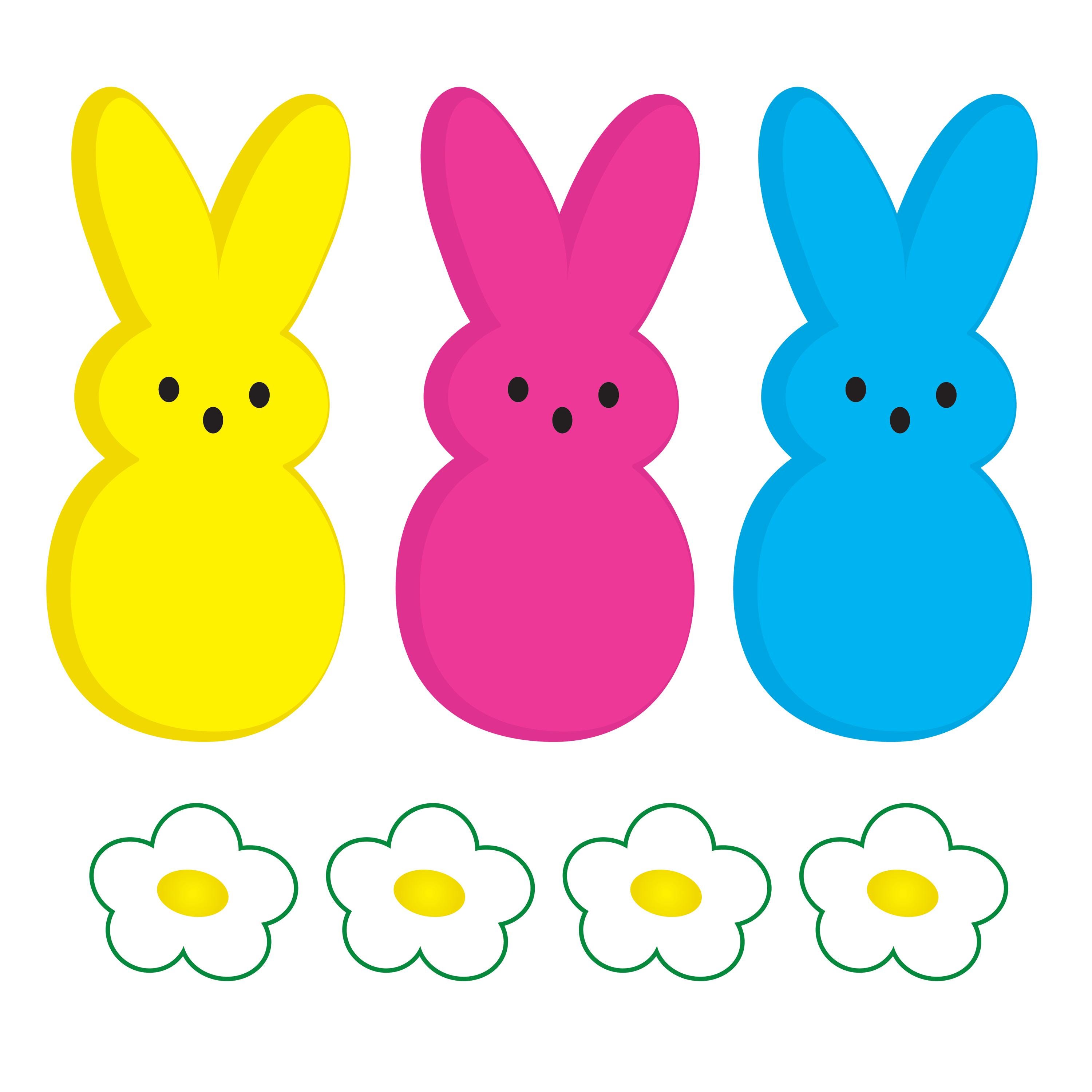 Easter Peep Yard Signs, Set of 6 Multiple Sizes, Comes With Metal ...