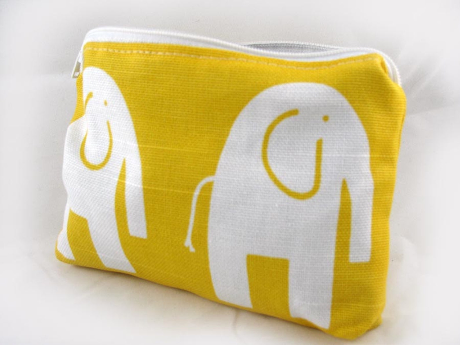 Ele Yellow Zipper Pouch - Etsy