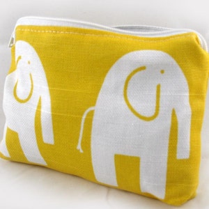 Ele Yellow Zipper Pouch - Etsy