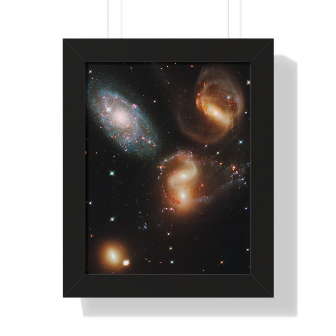 Galaxy Framed Vertical Poster, Stephan's Quintet - Etsy