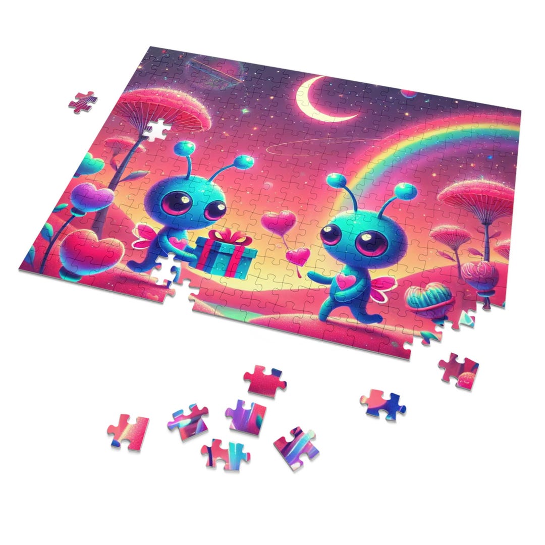 Colorful Alien Jigsaw Puzzle With Tin, Perfect Gift for Kids, Family ...