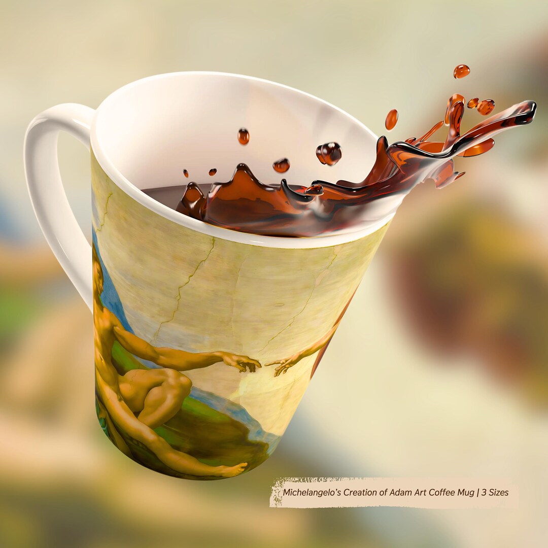 Creation of Adam Coffee Mug With Michelangelo Renaissance Art, Classic ...