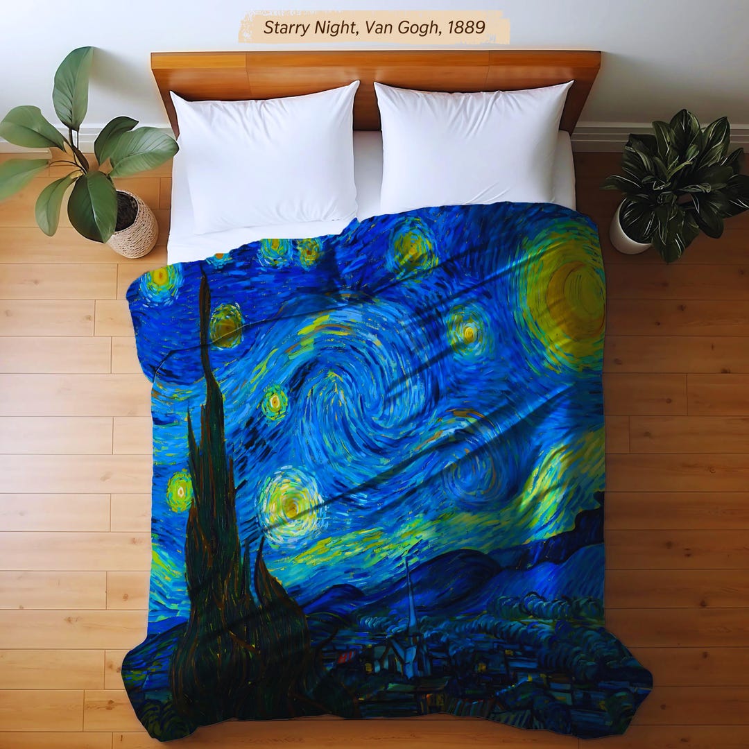 Van Gogh Starry Night, Van Gogh Blanket, Van Gogh Gift, Van Gogh Home ...