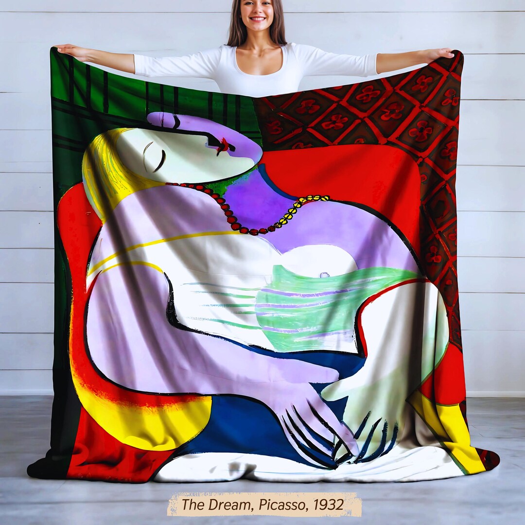 Picasso the Dream Blanket, Art Lover Throw Blanket, Art Minky Blanket ...