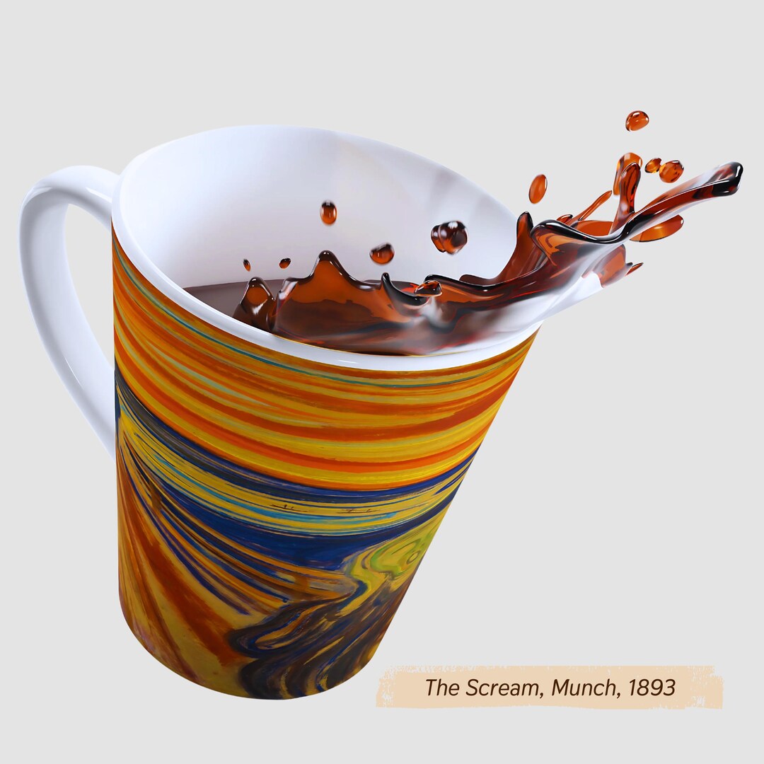 Munch the Scream Mug, Famous Art Paintings Mug, Munch Art Coffee Mug ...