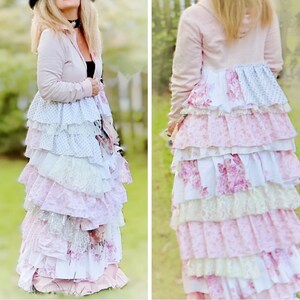 Vintage-inspired Shabby Boho Chic Ruffle Jacket - Handmade Lace Layered ...