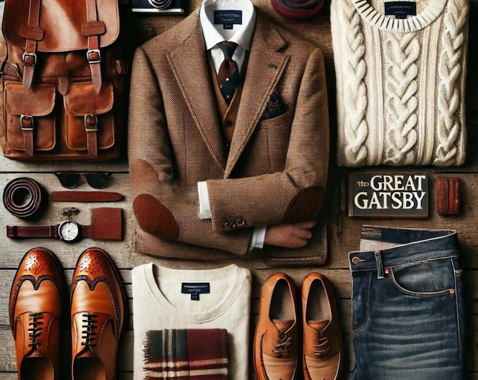 Men's Vintage Prep Style Box • Curated Tweed & Cable Knit Mystery ...