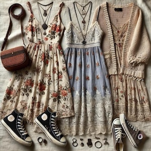 Curated Cottagecore Clothing Bundle Customizable Wardrobe Accessories ...