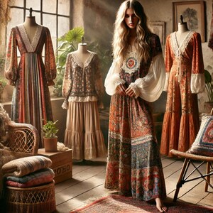 Hippie Chic Boho Thrifted Clothing Bundle | 70s Vintage Inspired Women ...