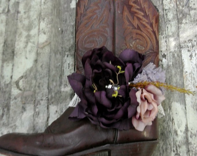 Fall Boot Bracelet, Shabby Chic Scarf, Embellished Boot Scarf, Rustic ...