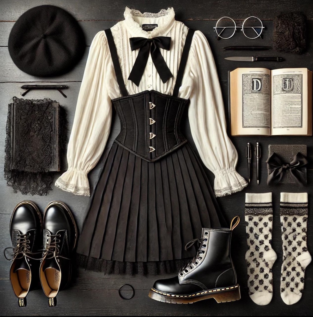 Wednesday Goth Dark Academia Whimsi Goth Bundle, Thrift Style Box ...