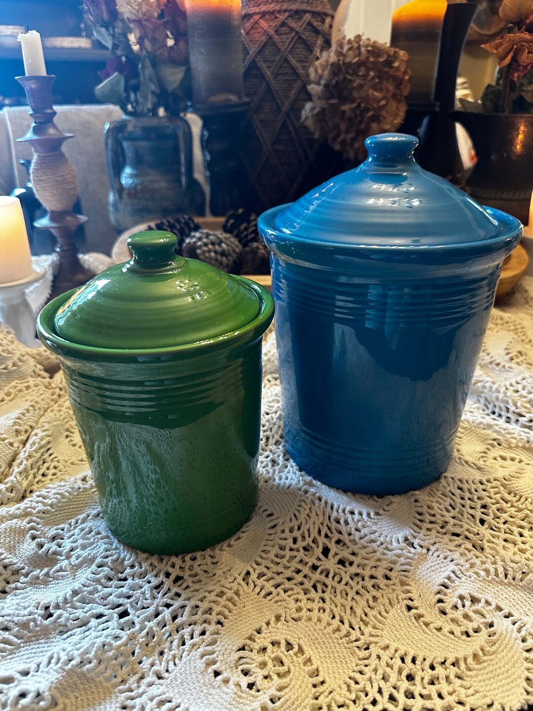 Vintage Fiestaware Canisters With Lids Choose From: Shamrock 1-quart ...