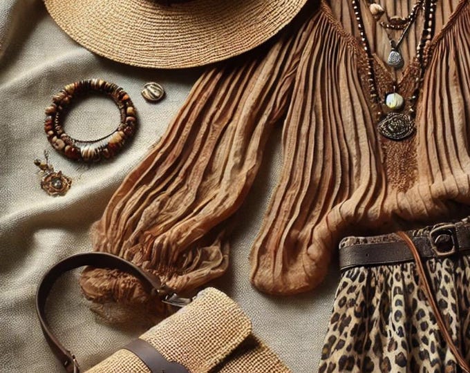 Animal Print Boho Chic, Clothing Style Box, Natural Aesthetic Style ...