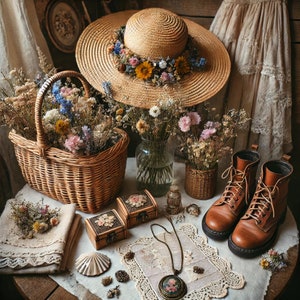 Curated Cottagecore Clothing Bundle Customizable Wardrobe Accessories ...