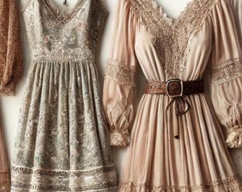 Curated Cottagecore Clothing Bundle Customizable Wardrobe Accessories ...