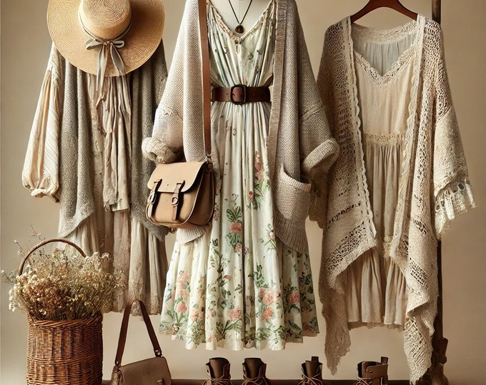 Curated Cottagecore Clothing Bundle | Customizable Wardrobe Accessories ...