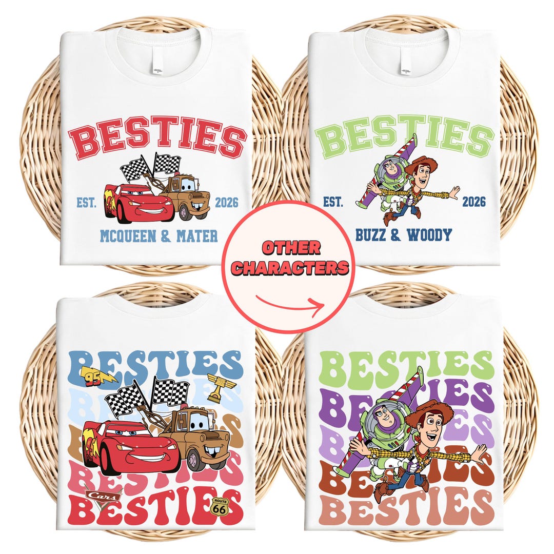 Disney Besties Shirt, Buzz and Woody T-shirt, Mcqueen & Mater Besties ...