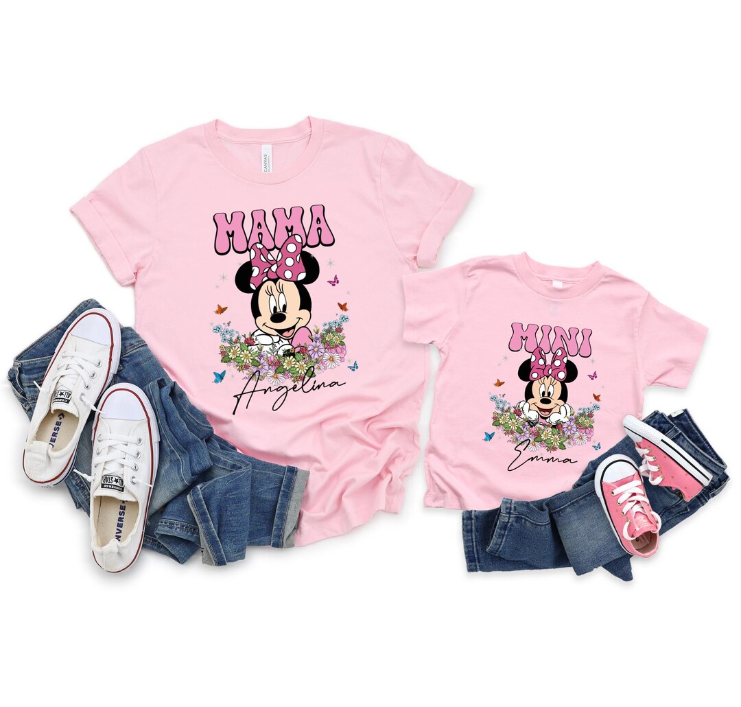Minnie Mouse Mama and Mini Shirt, Custom Disney Mom & Daughter Matching ...