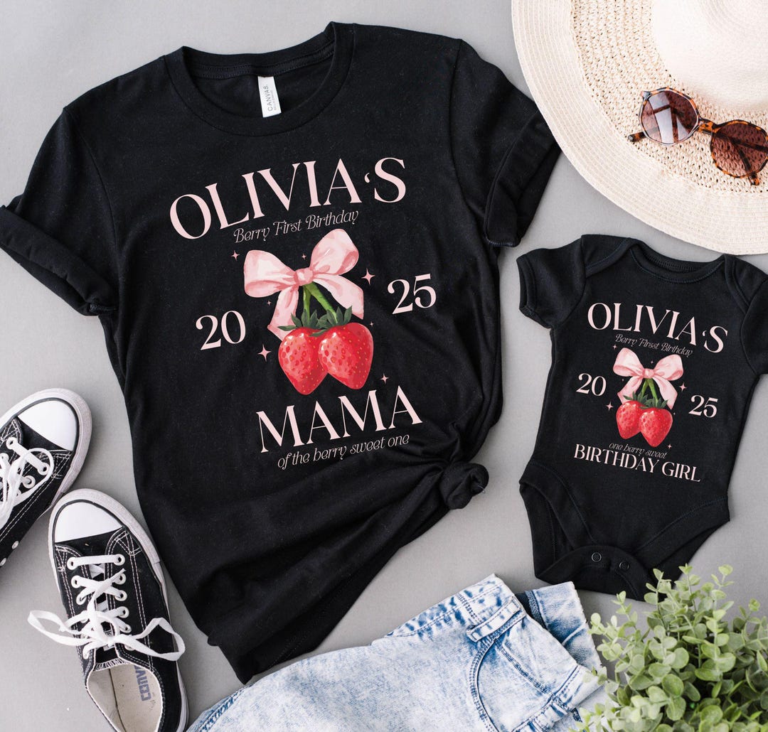 Berry First Birthday Matching Shirt, Mama and Me Birthday T-shirt ...