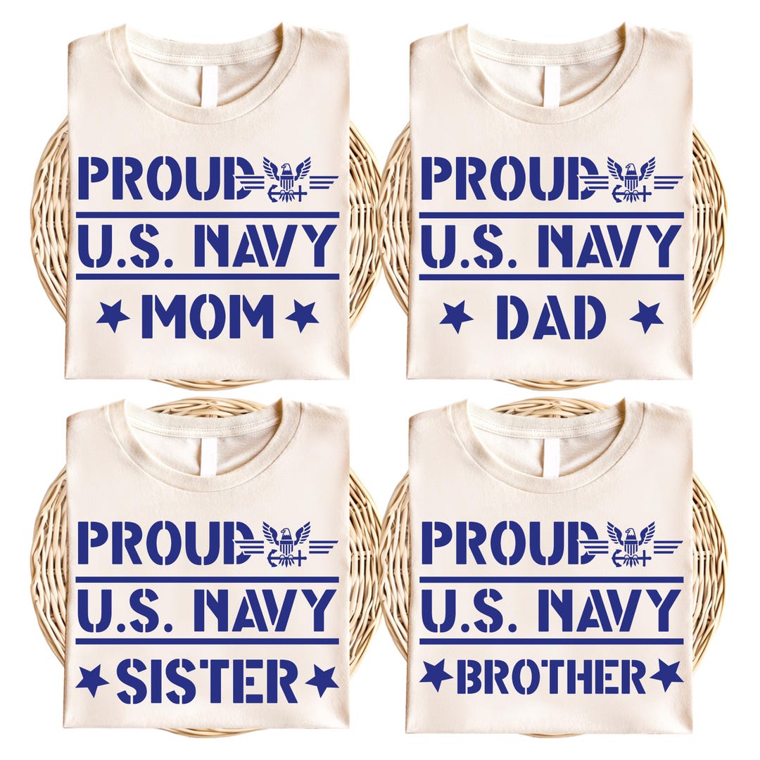 Personalized Proud Navy Family Shirts, Navy Graduation Shirts ...