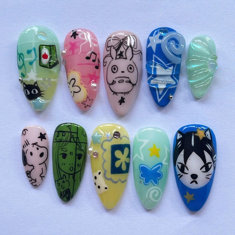 Japan Inspired Long Nails - Etsy Canada