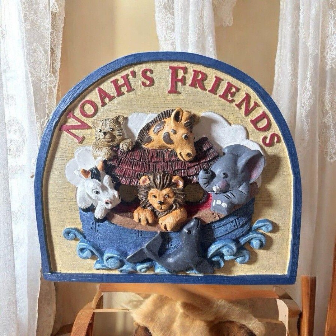Figi Graphics Noah's Ark Friends 3D Animals Wall Plaque Room Decor 1994 ...
