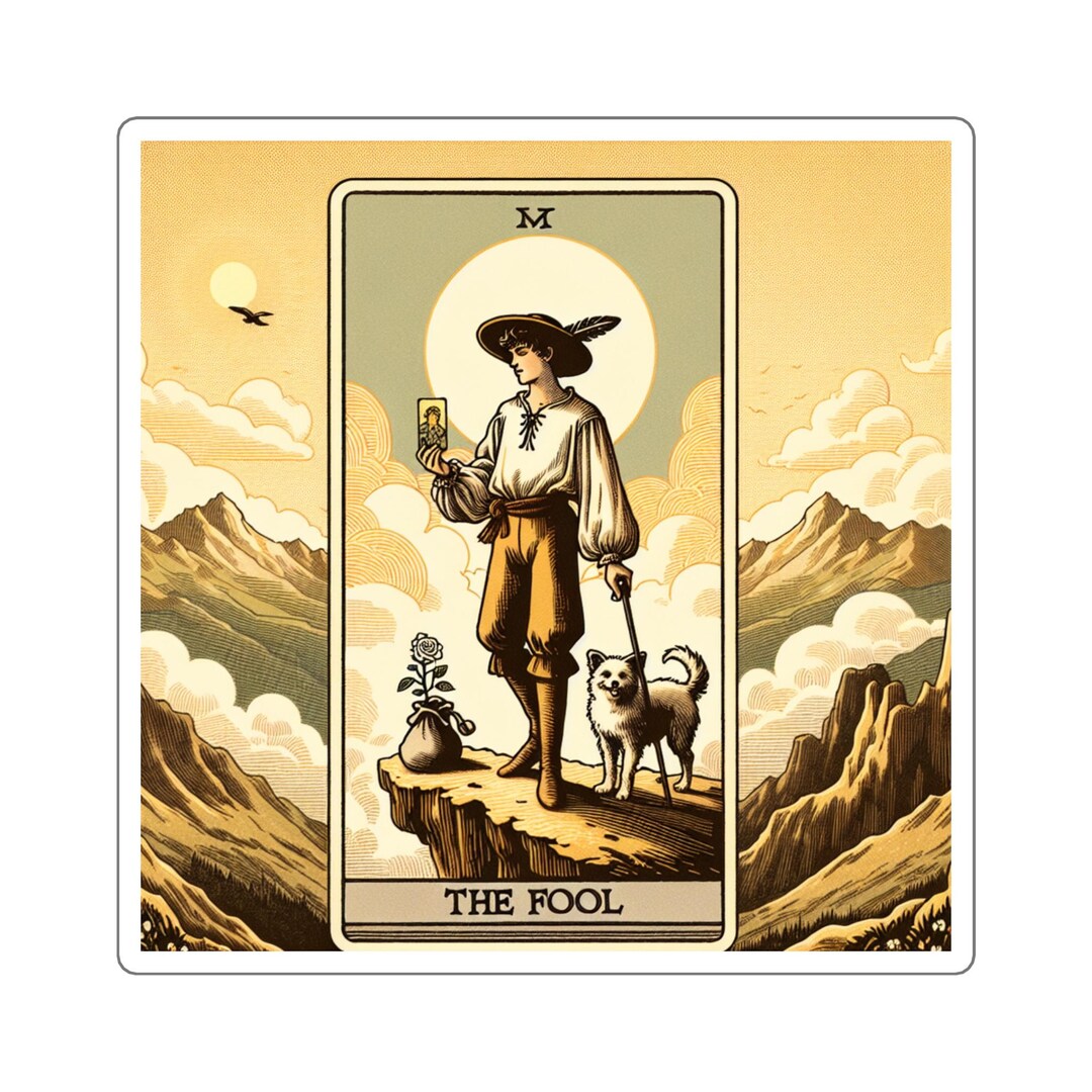 Square Stickers - the Fool Sticker, Tarot Sticker, Mystical Decal ...