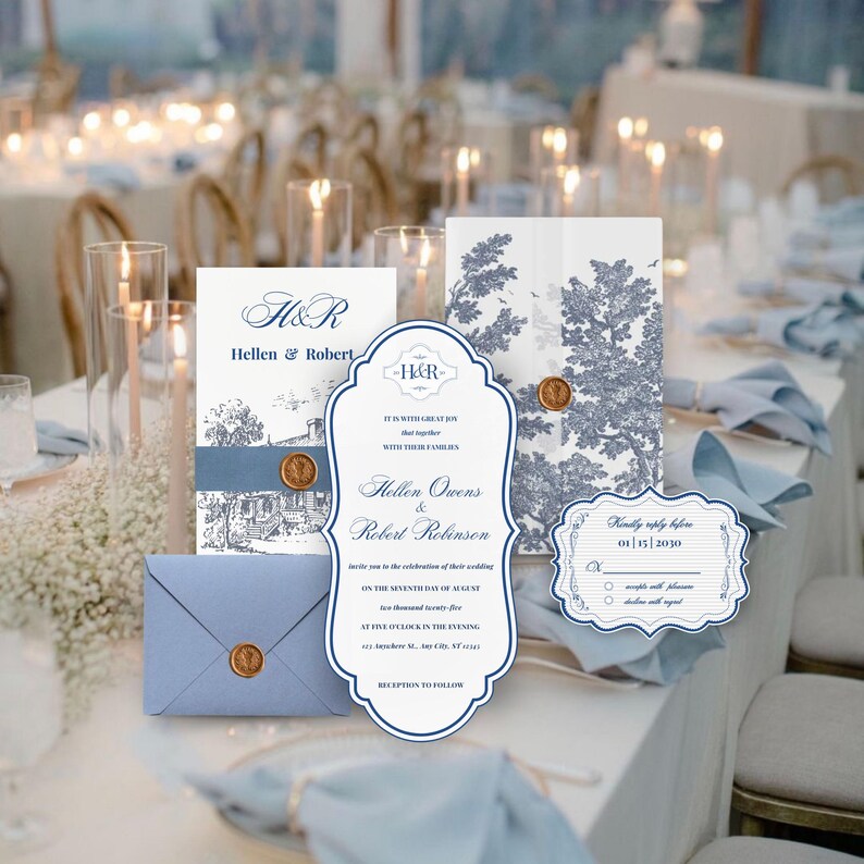 Luxury Custom Wedding Branding Suite Personalized Monogram, Invitations, Signage & Stationery ...