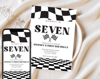 Race Car Theme Invitation - Etsy