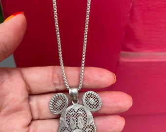 Mickey Mouse Pendant Necklace - Etsy