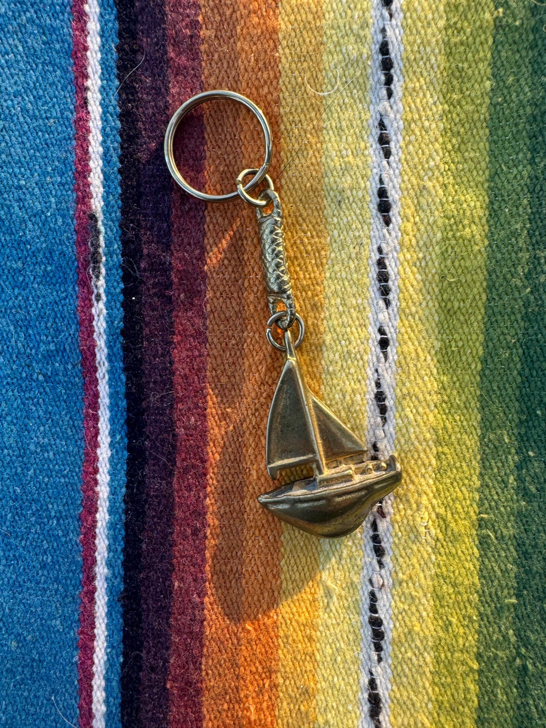 Vintage Sail Boat Keychain - Etsy