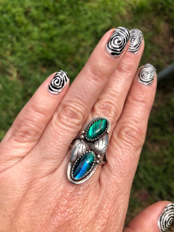 sterling paua shell navajo - Gem