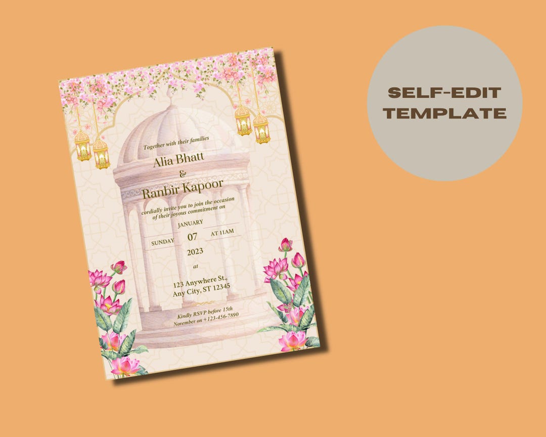 Editable Indian Wedding Pamphlet Printable Instant Download Canva Easy ...
