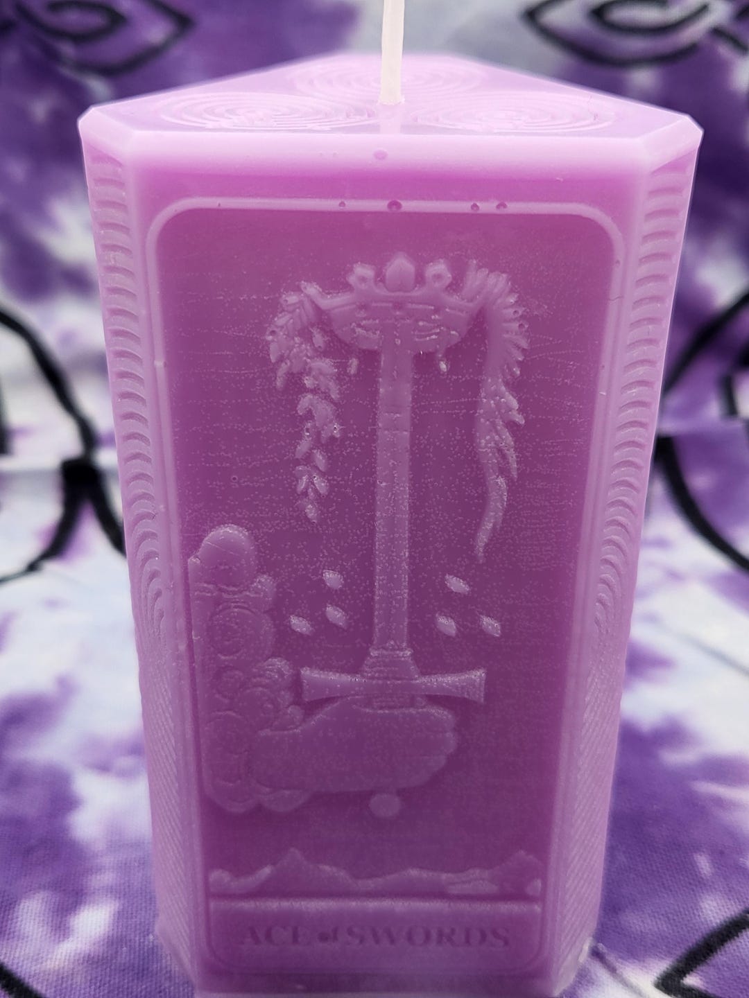 Ace of Swords Tarot Purple Candle - Etsy
