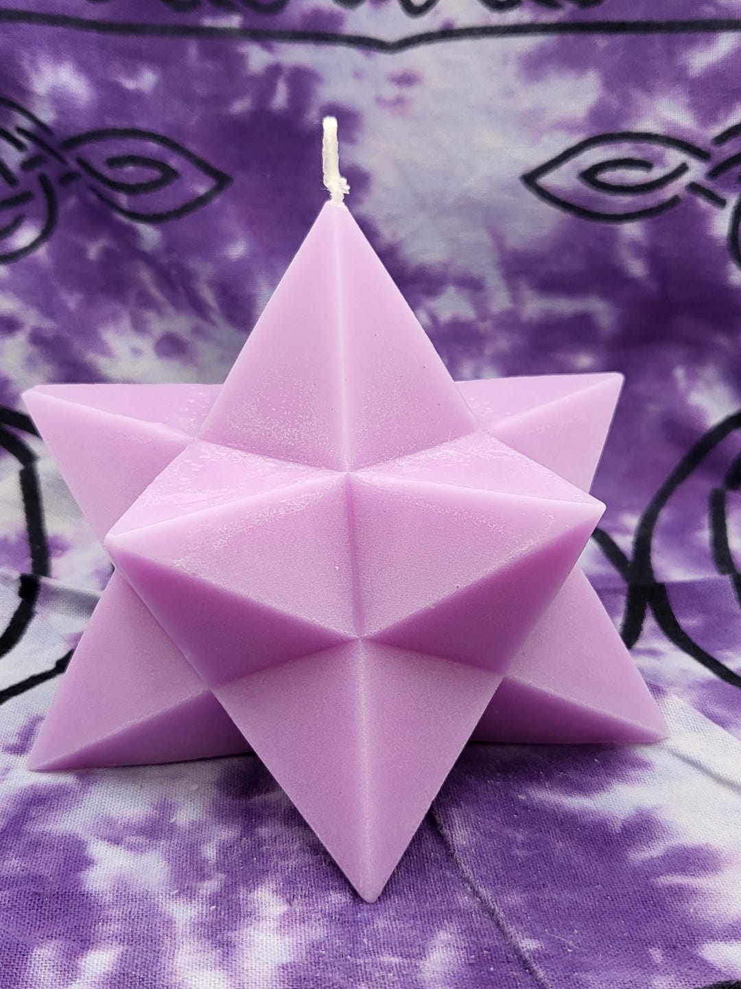 Pentagram Purple Candle - Etsy