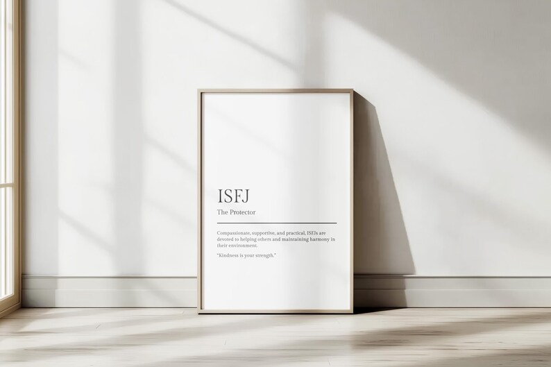 ISFJ Printable Wall Art | MBTI Wall Deco | Personality Digital Download ...
