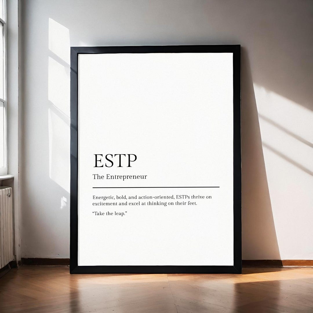 ESTP Wall Art | Printable Wall Deco | MBTI Personality Digital Download ...