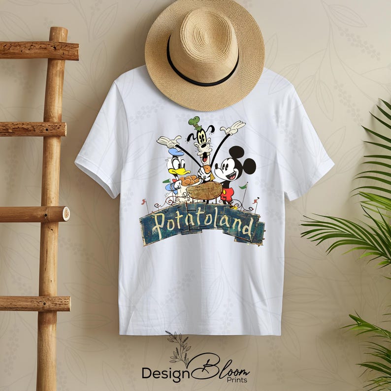 Retro Mickey and Friends Potatoland PNG: Disneyland Family Trip ...