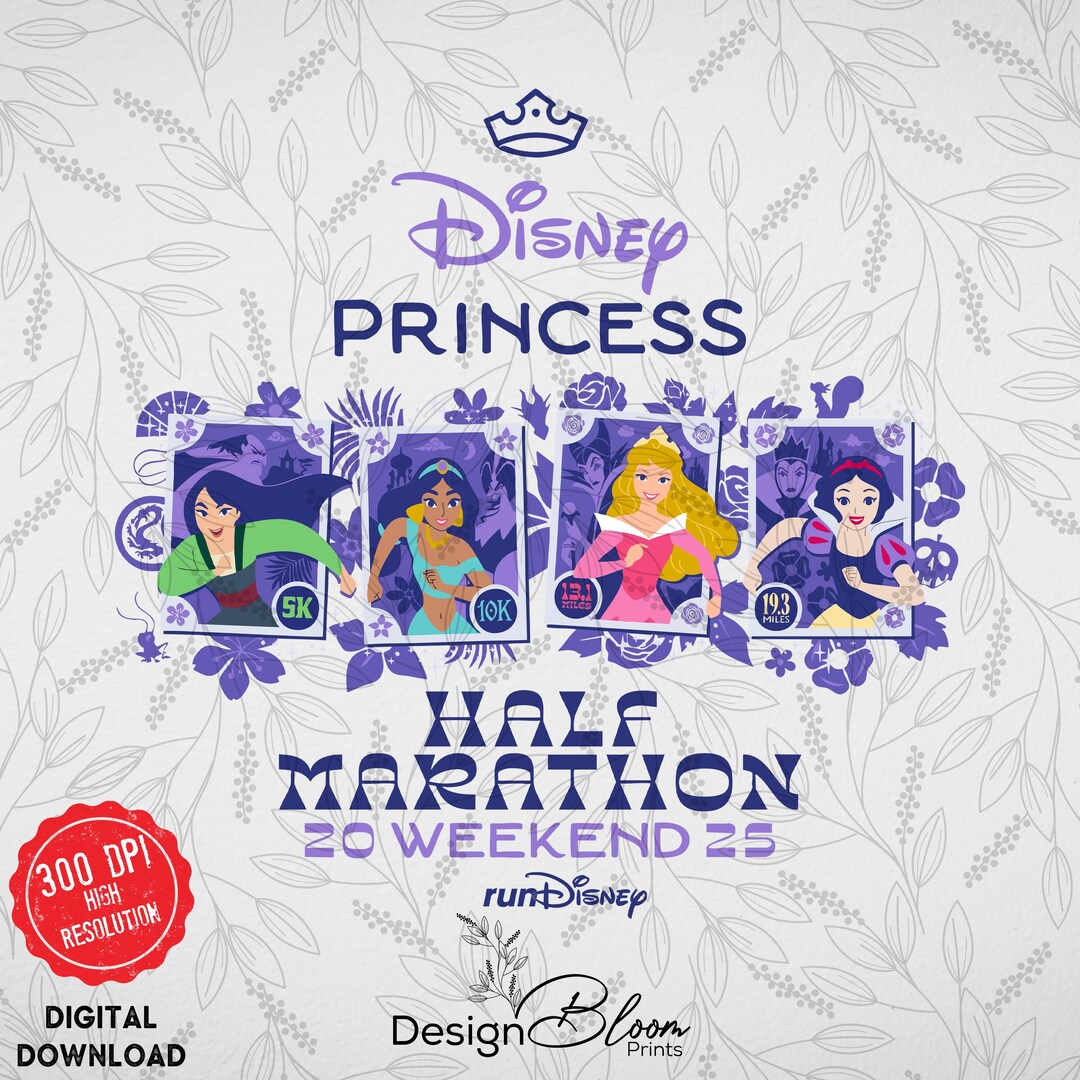 Princess Running Png, Weekend Half Marathon 2025 Png, Run Princesses ...