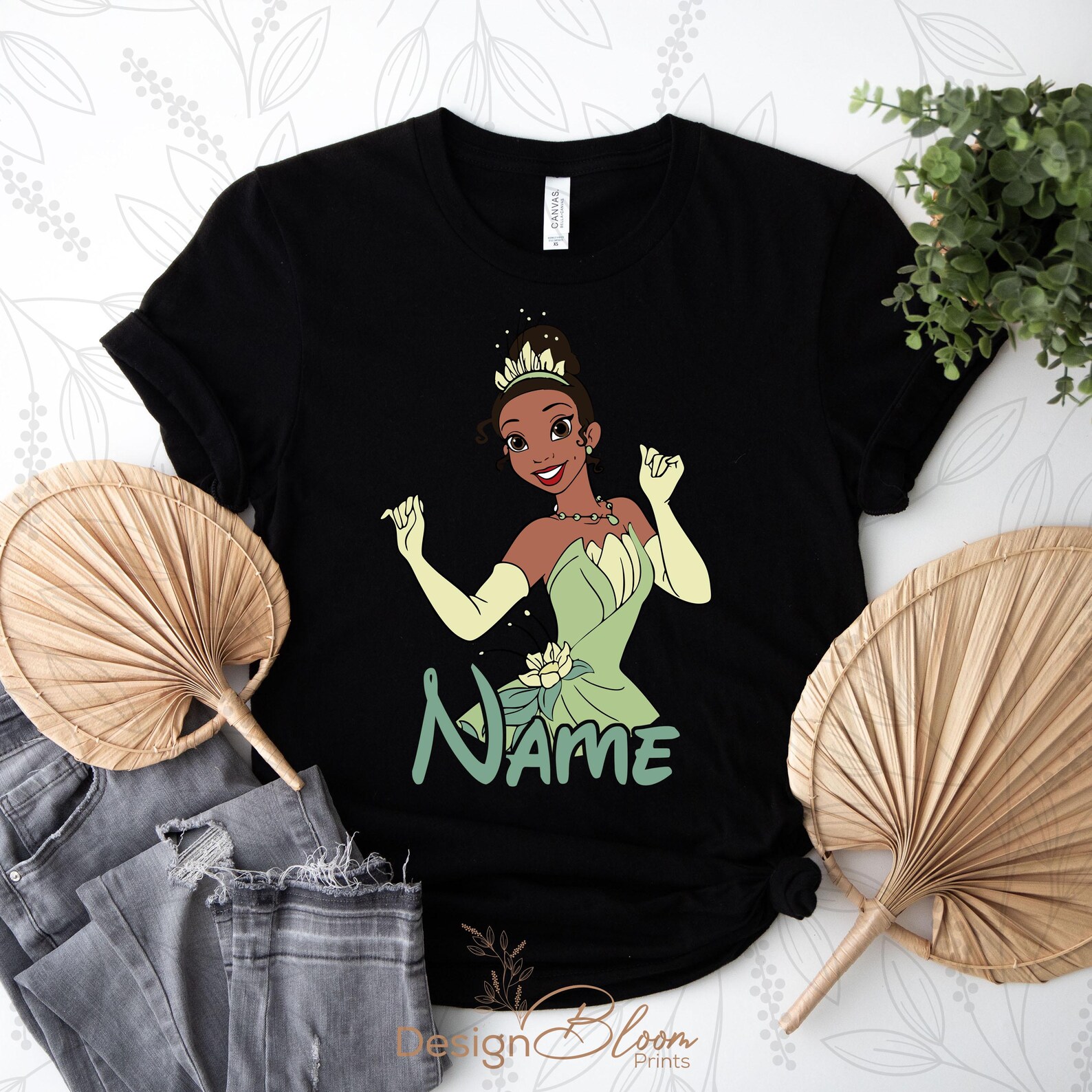 Princess Tiana PNG: Custom Front & Back Design 1266 (digital Download ...
