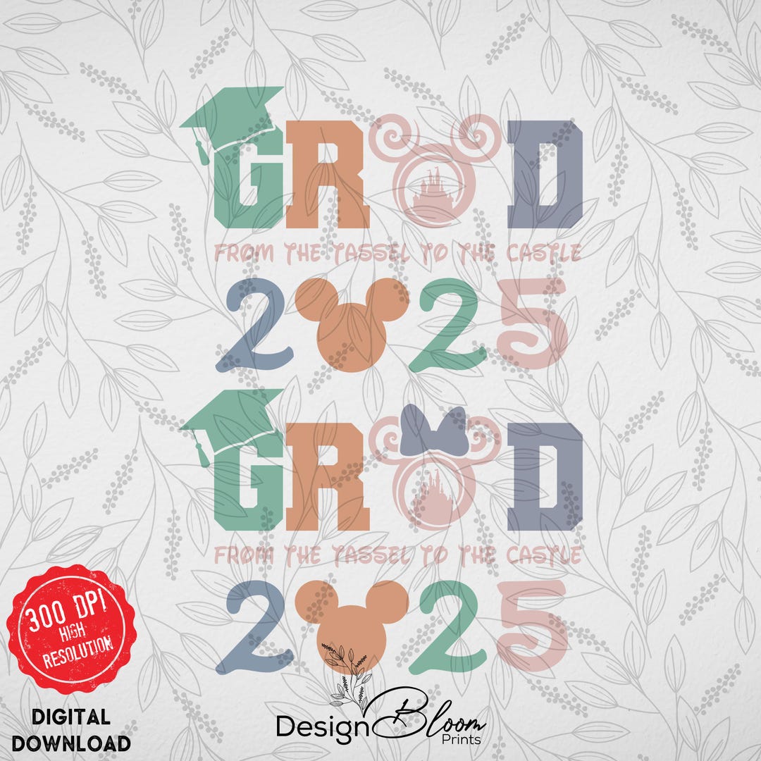 Happiest Grad Minnie Mickey Senior 2025 Png, Graduation 2025 Png ...