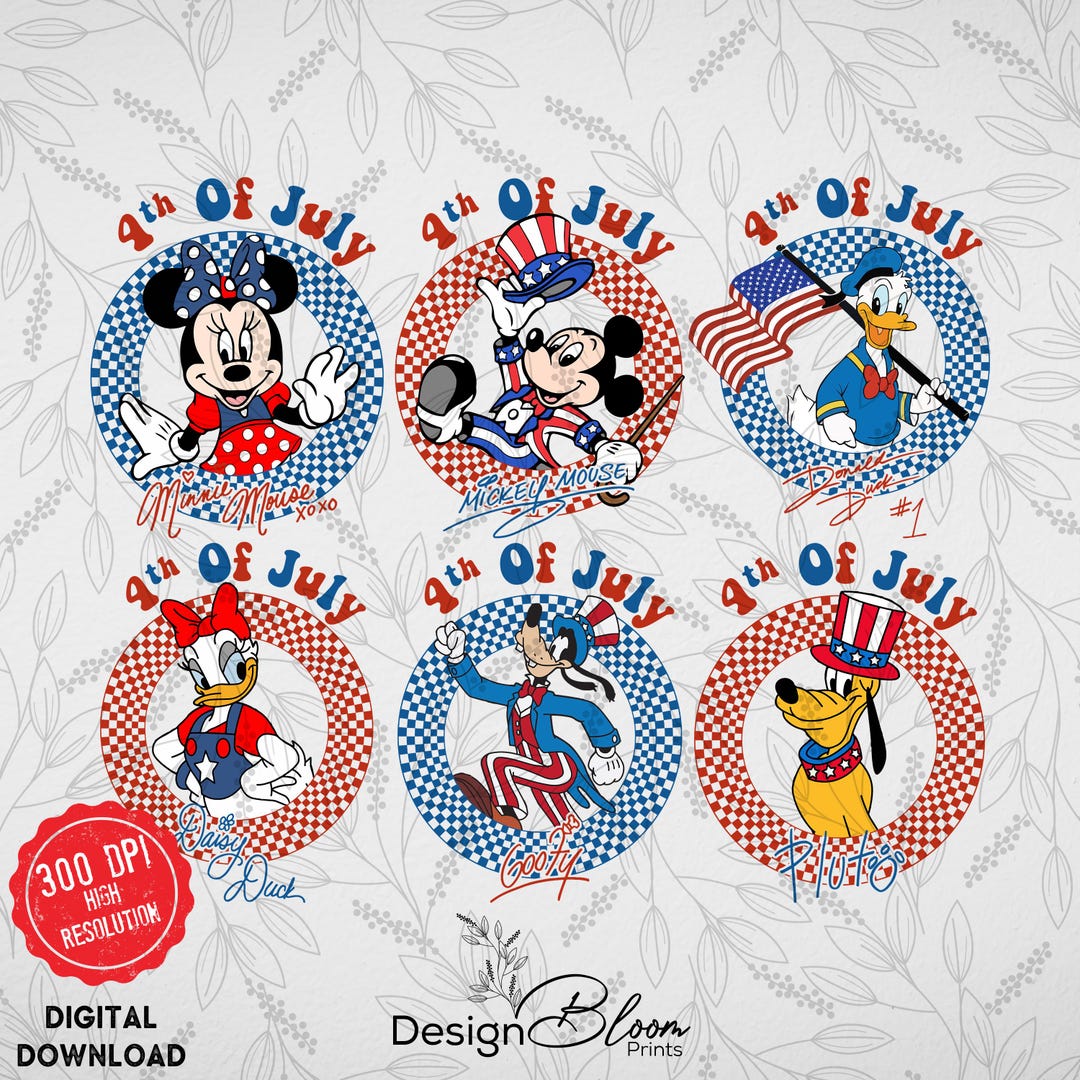Mickey Mouse 4th of July PNG: American Freedom Design (digital Download ...