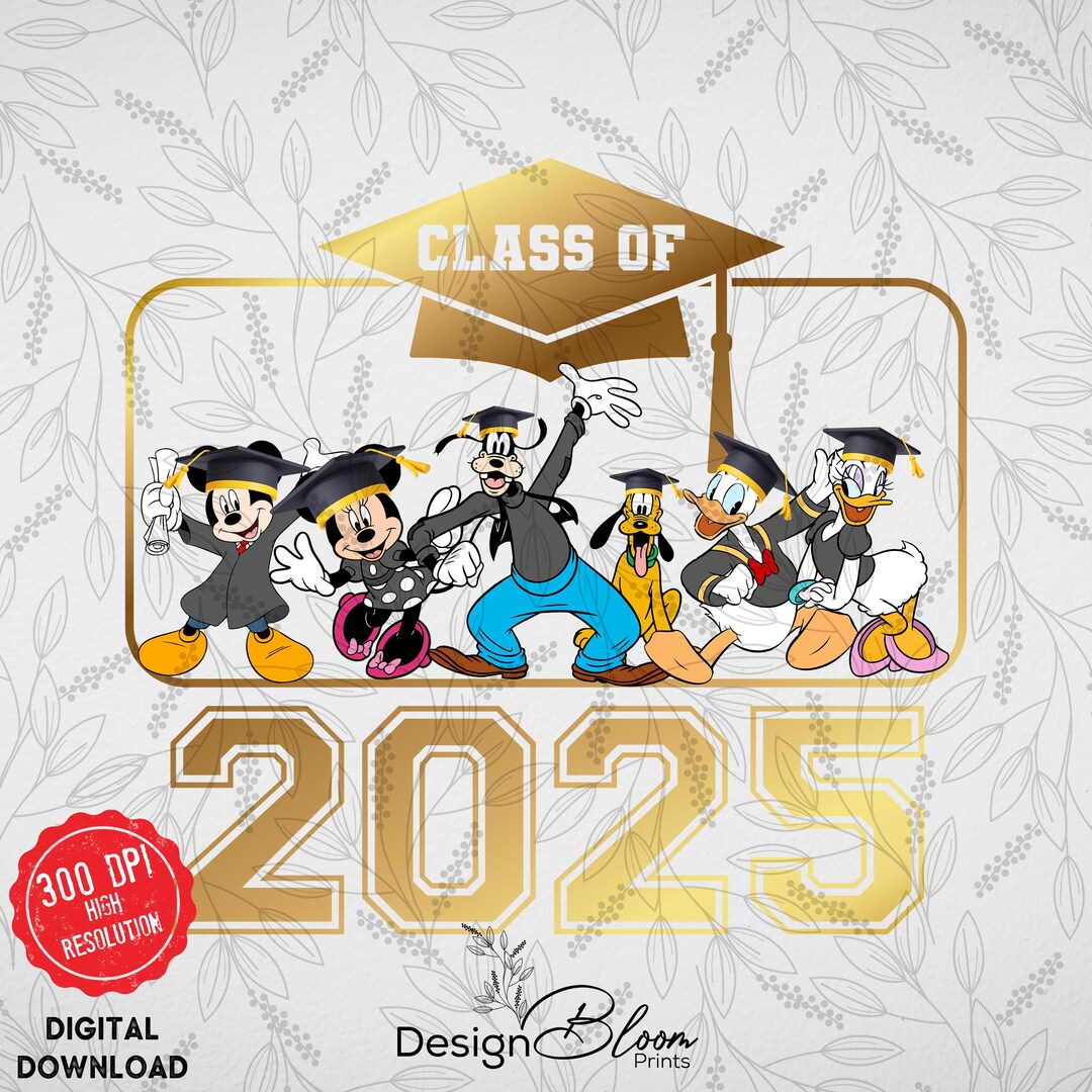 Graduation Senior 2025 Mickey PNG, Senior Team, Class of 2025, Tassel ...